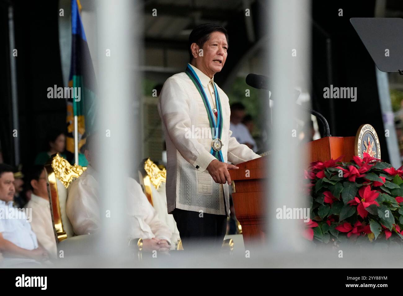 Philippine President Ferdinand Marcos Jr., speaks during the 89th ...