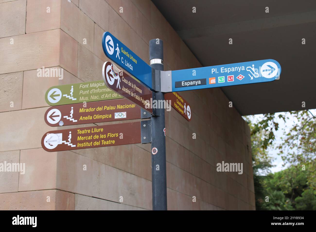 Signs information directions arrows attractions hi-res stock ...