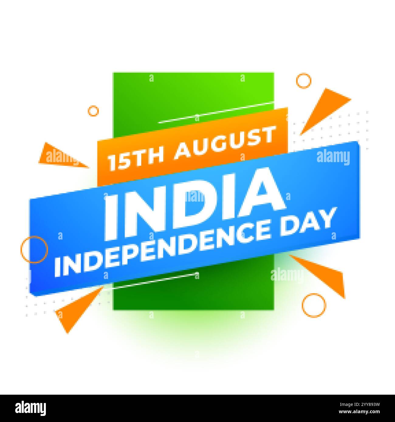 Modern 15 august happy independence hi-res stock photography and images ...