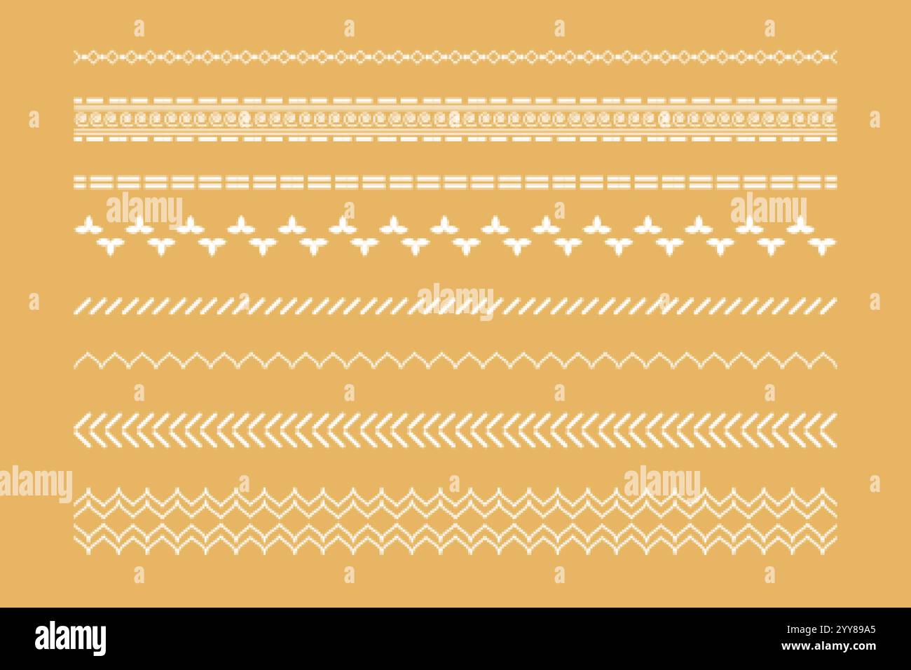 decorative boho ethnic borders set Stock Vector Image & Art - Alamy