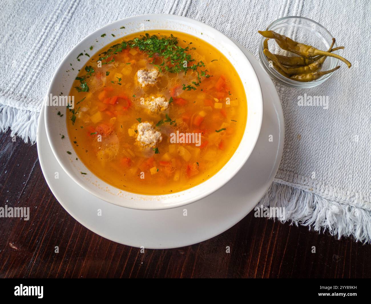 Ciorba de perisoare romanian hi-res stock photography and images - Alamy