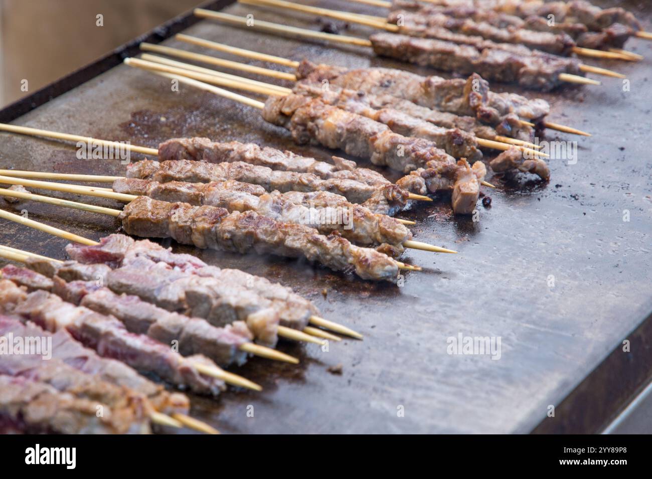 cooking traditional oriental adana kebab Stock Photo - Alamy