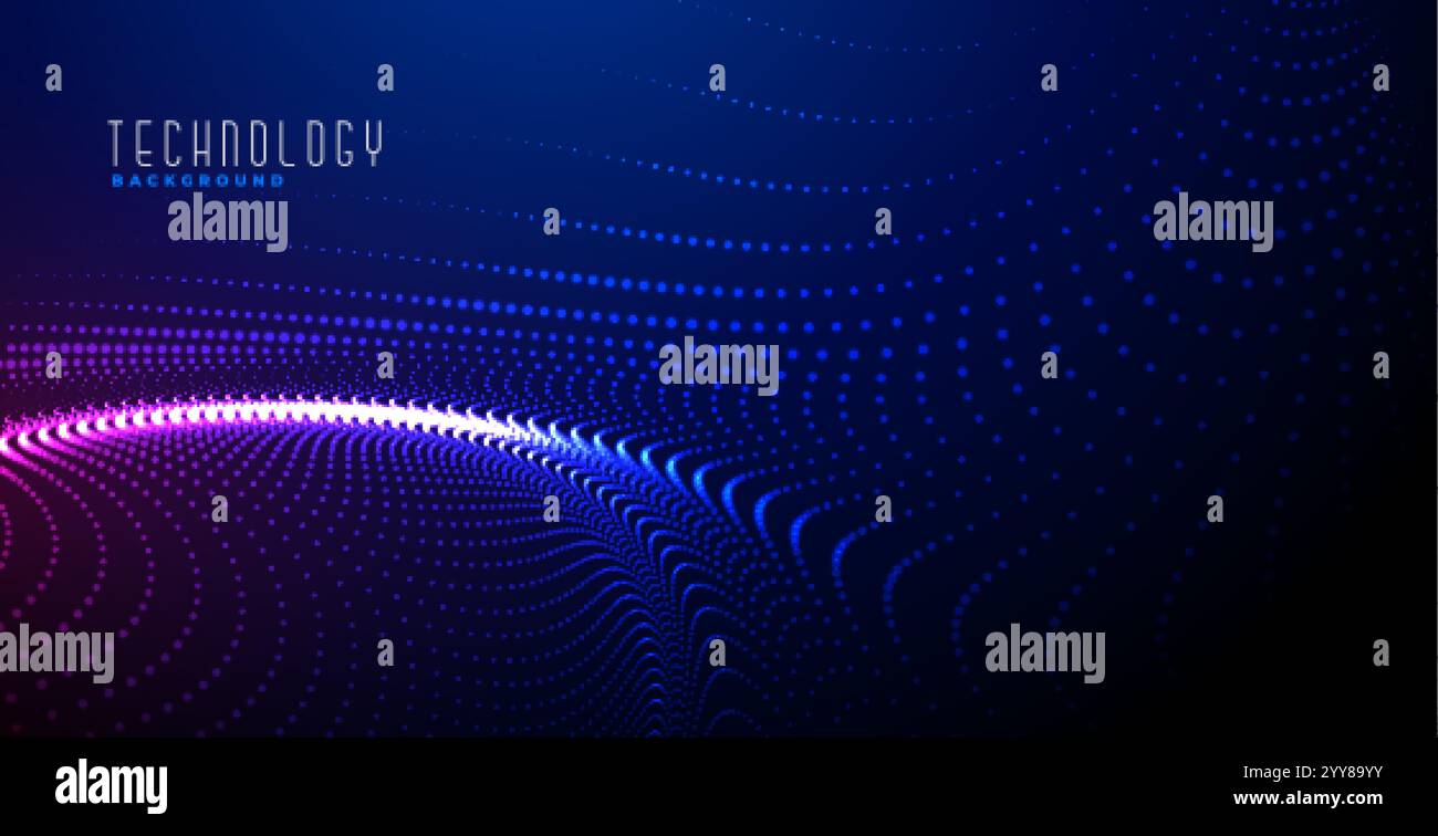 glowing digital particles background design Stock Vector Image & Art ...
