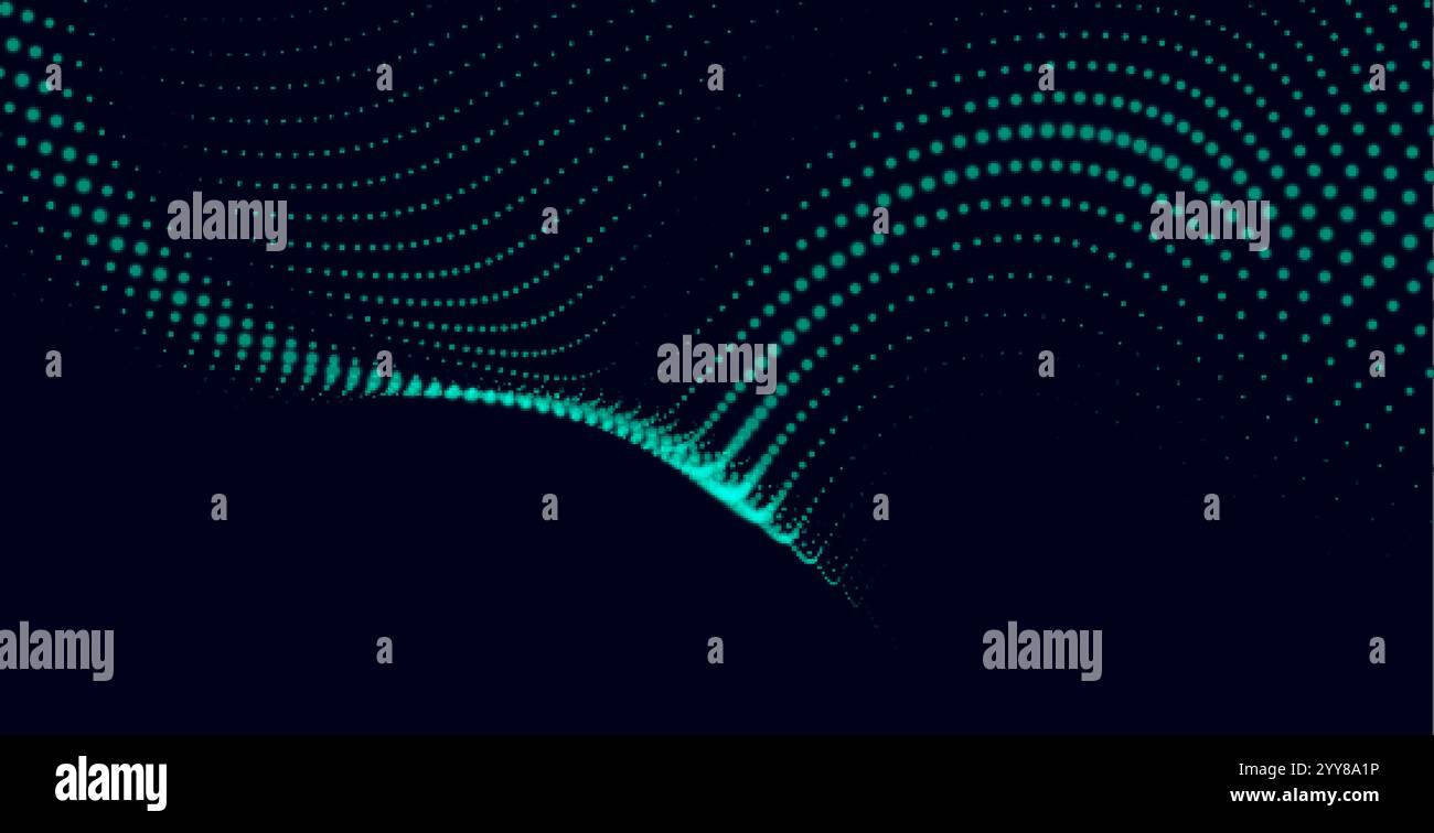 Particle waves motion background Stock Vector Images - Alamy