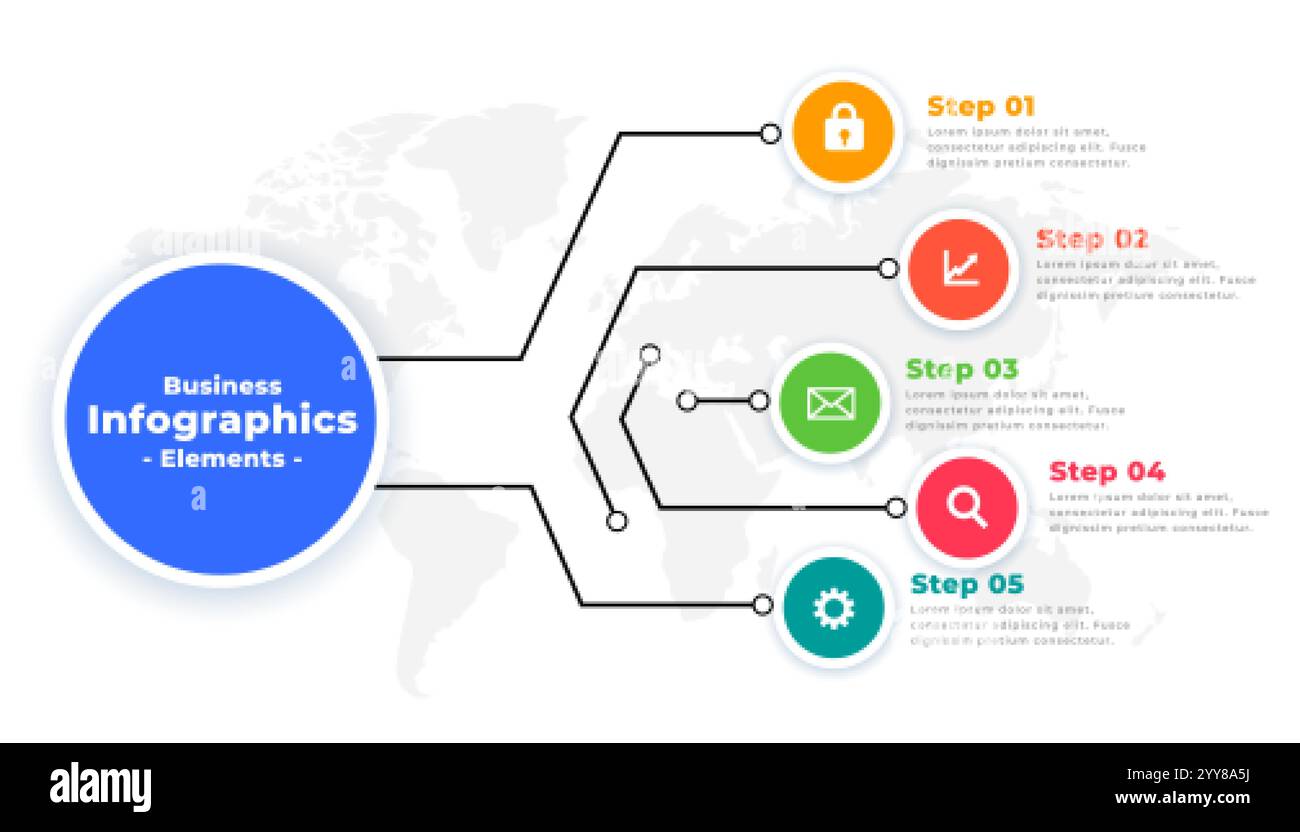 infographic template with workflow options Stock Vector Image & Art - Alamy