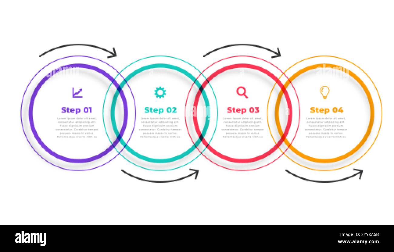 five steps directional circular infographic template Stock Vector Image ...