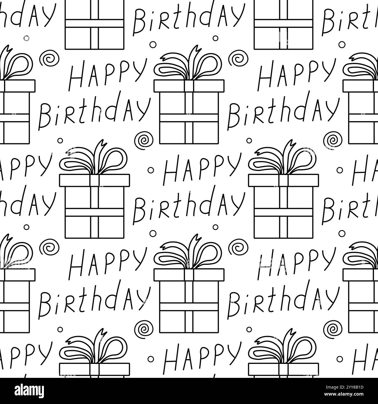 Happy birthday pattern. Seamless birthday background Stock Vector Image ...