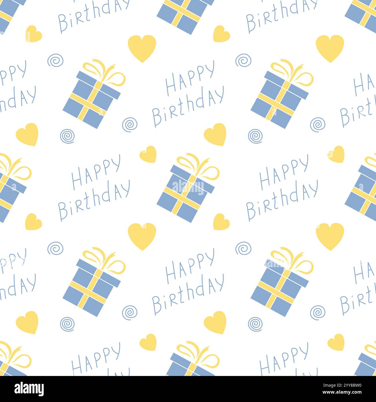 Happy birthday pattern. Seamless birthday background Stock Vector Image ...