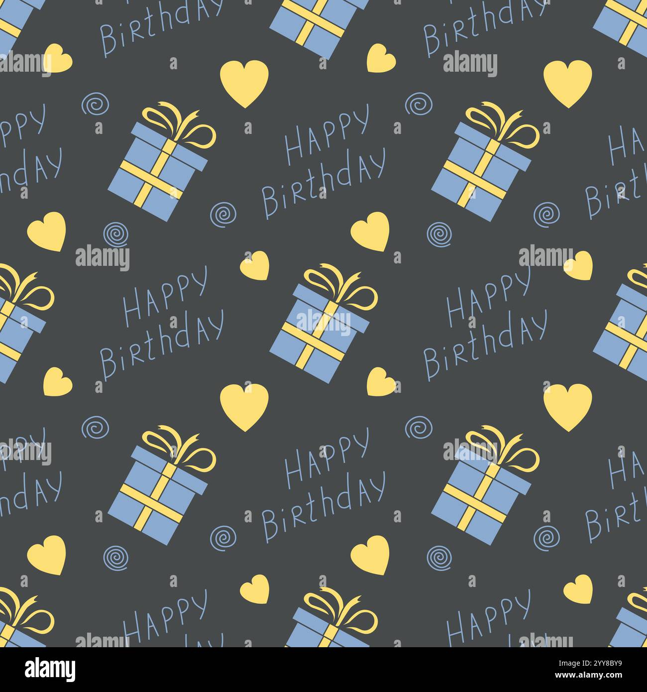Happy birthday pattern. Seamless birthday background Stock Vector Image ...