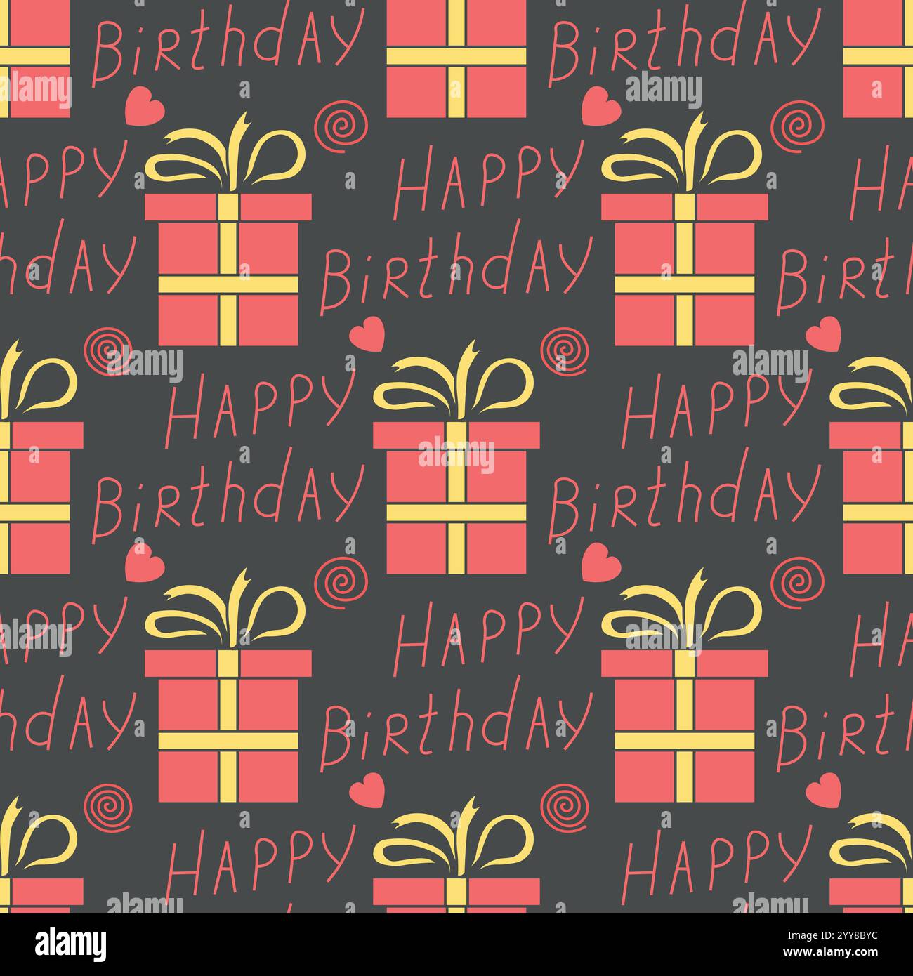 Happy birthday pattern. Seamless birthday background Stock Vector Image ...