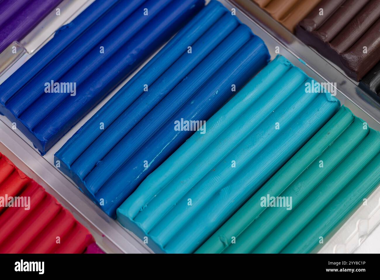 plasticine of different colors for modeling and modeling, a simple ...