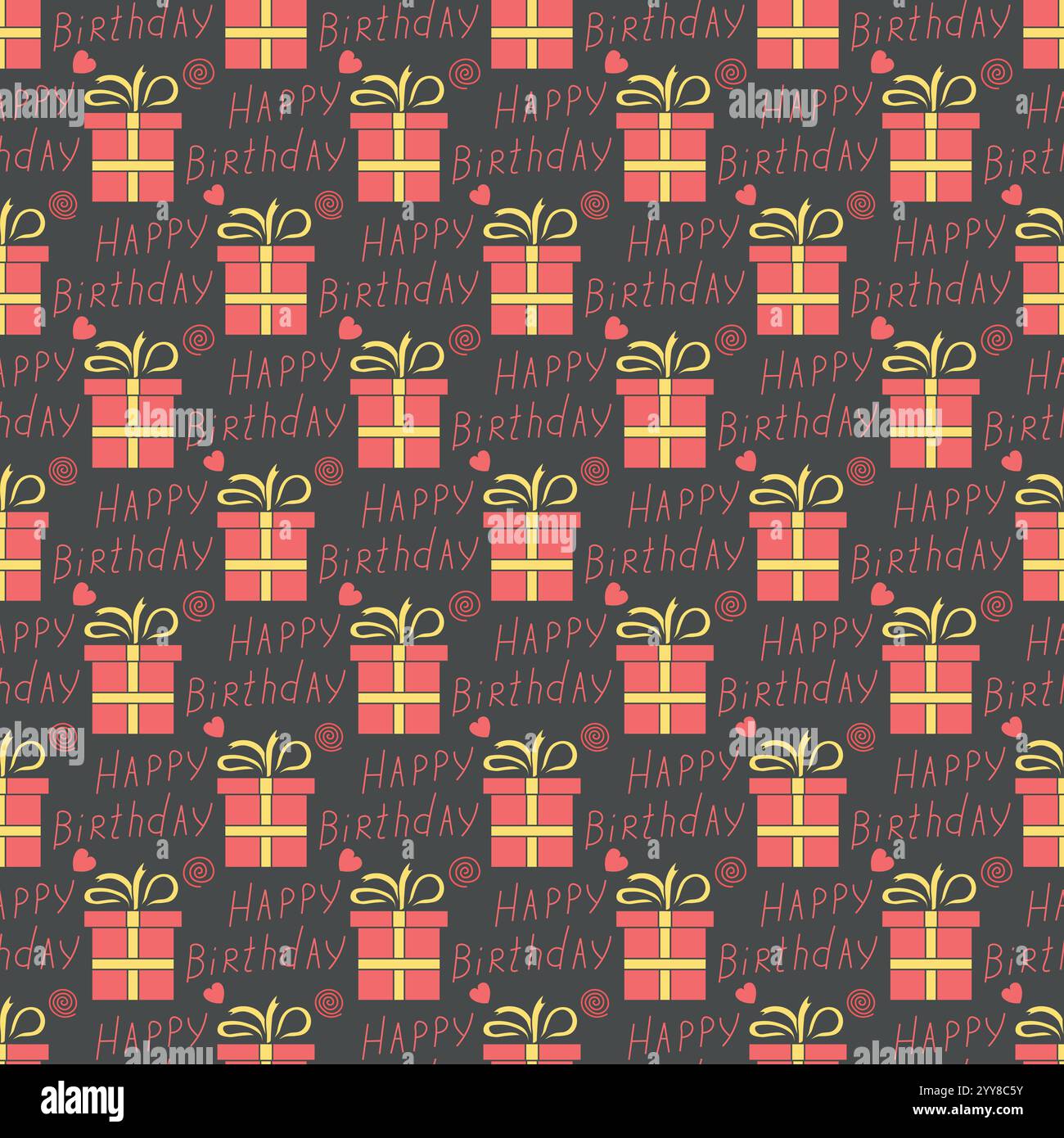 Happy birthday pattern. Seamless birthday background Stock Vector Image ...