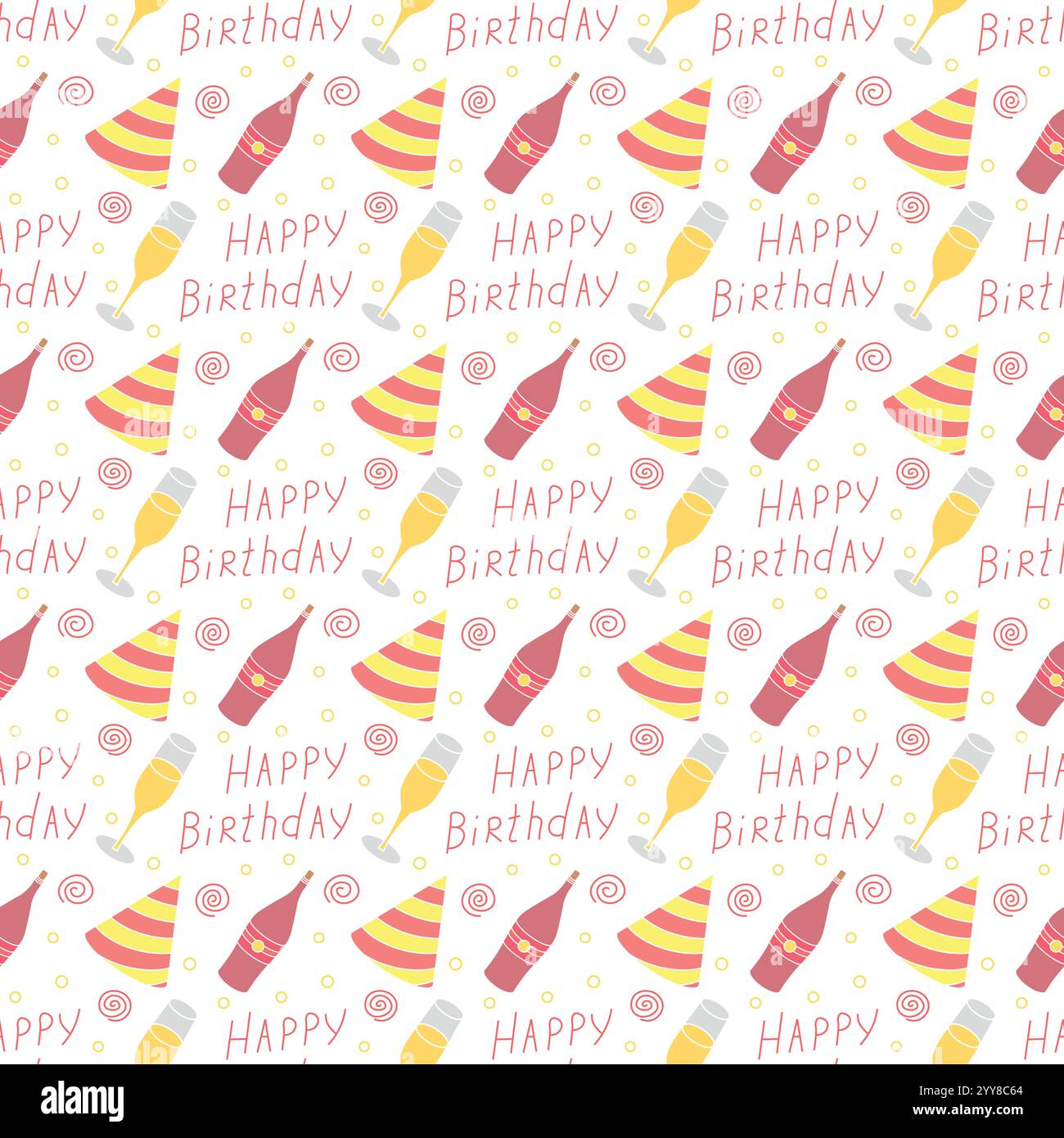 Happy birthday pattern. Seamless birthday background Stock Vector Image ...