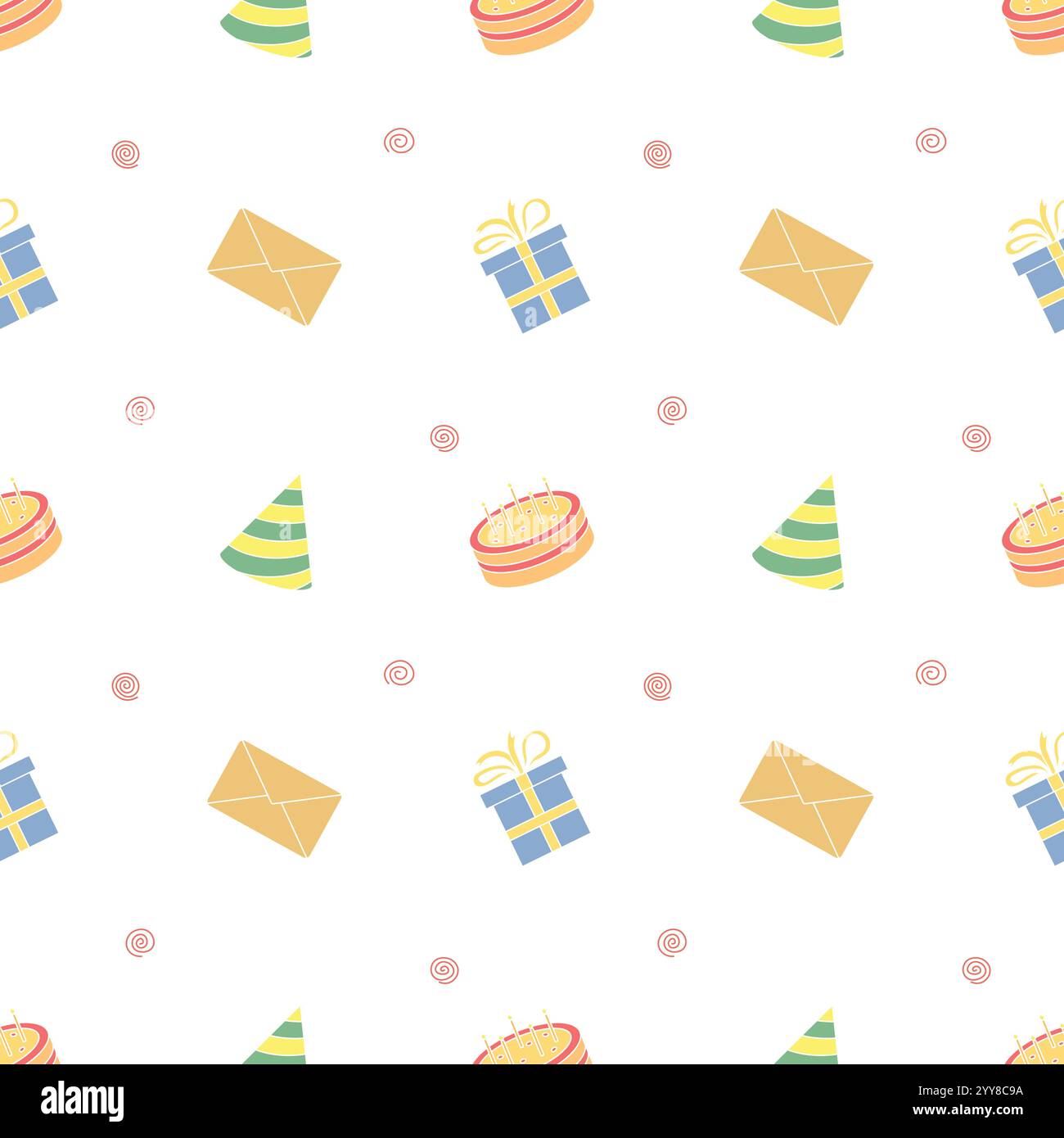 Happy birthday pattern. Seamless birthday background Stock Vector Image ...