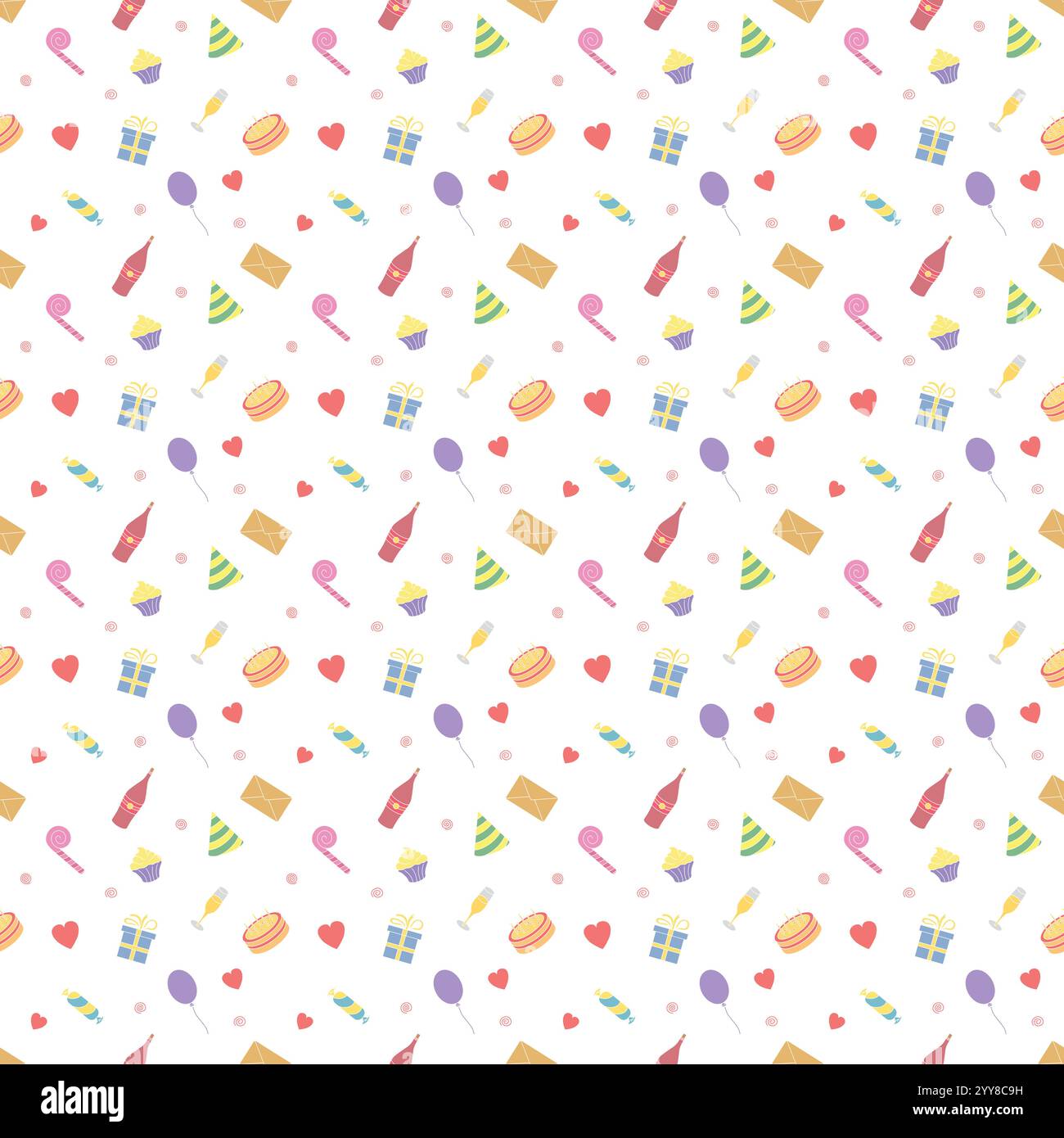 Happy birthday pattern. Seamless birthday background Stock Vector Image ...