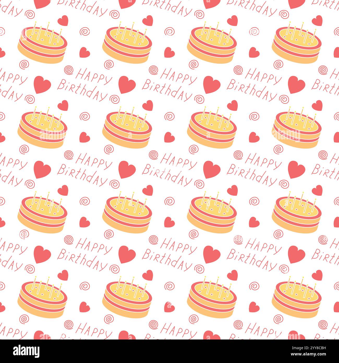Happy birthday pattern. Seamless birthday background Stock Vector Image ...