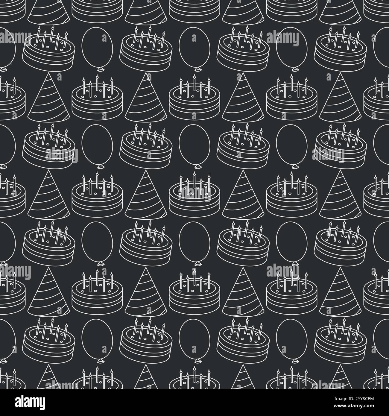 Happy birthday pattern. Seamless birthday background Stock Vector Image ...