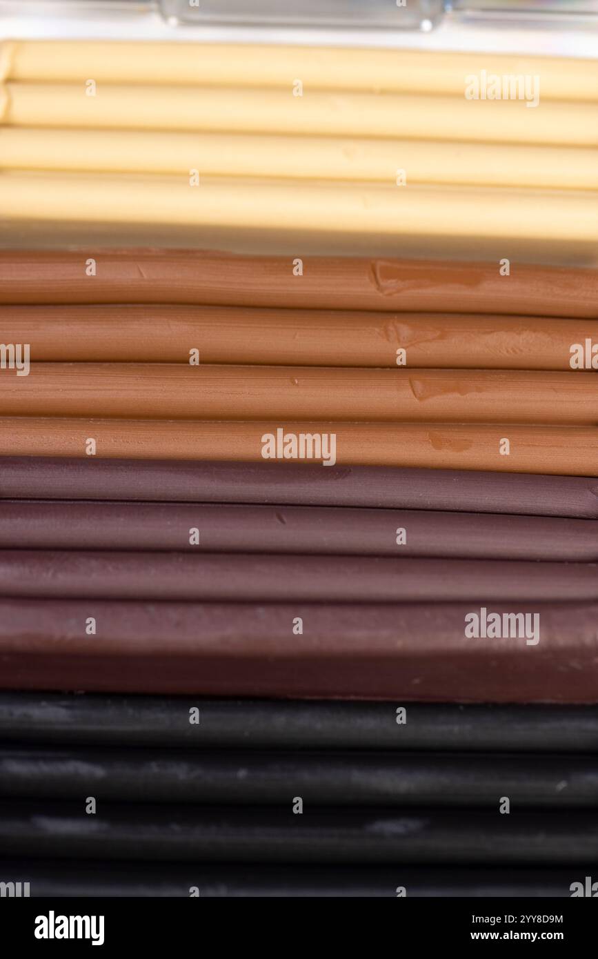 plasticine of different colors for modeling and modeling, a simple ...