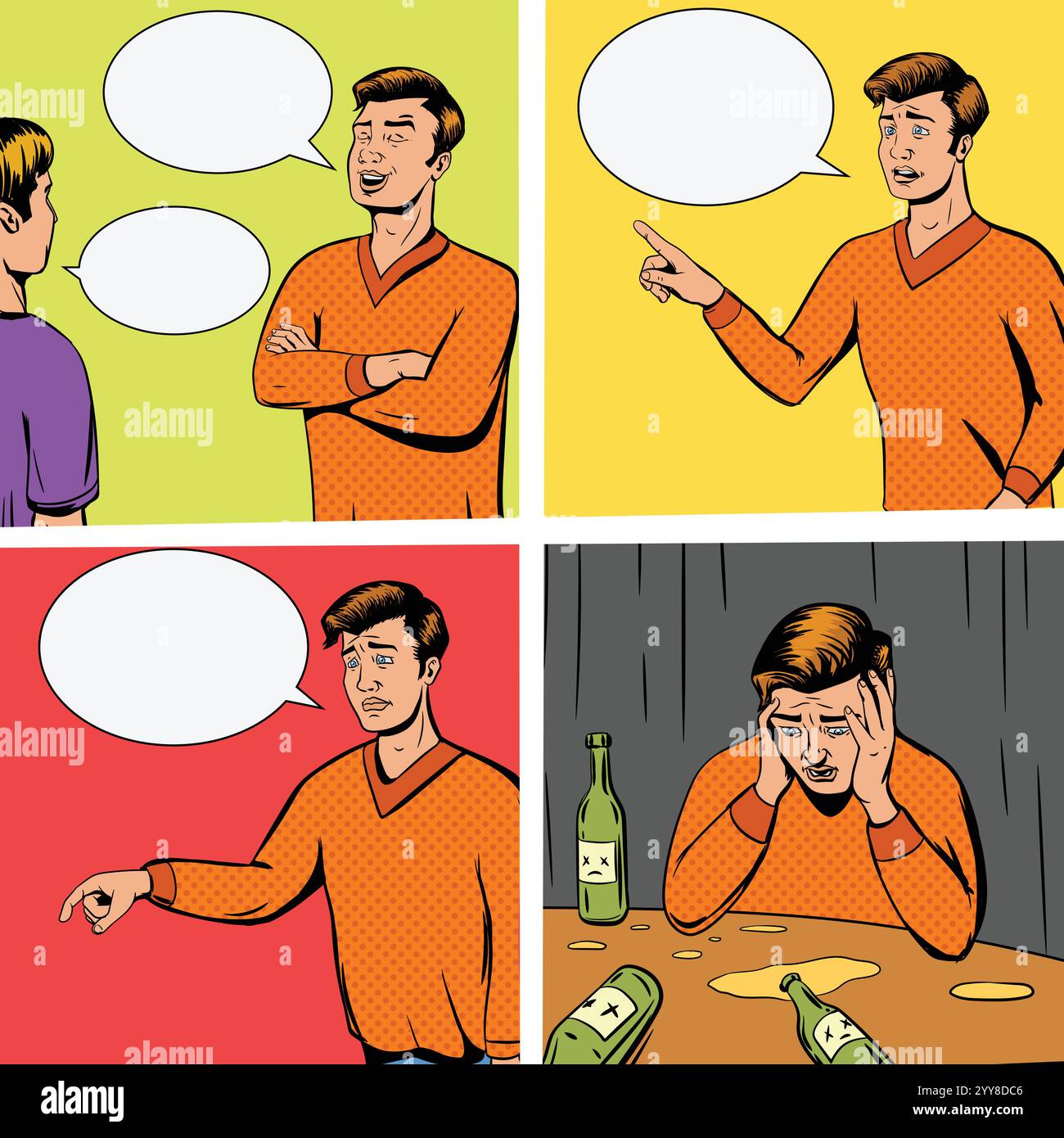 Dialogue comic strip Stock Vector Images - Alamy