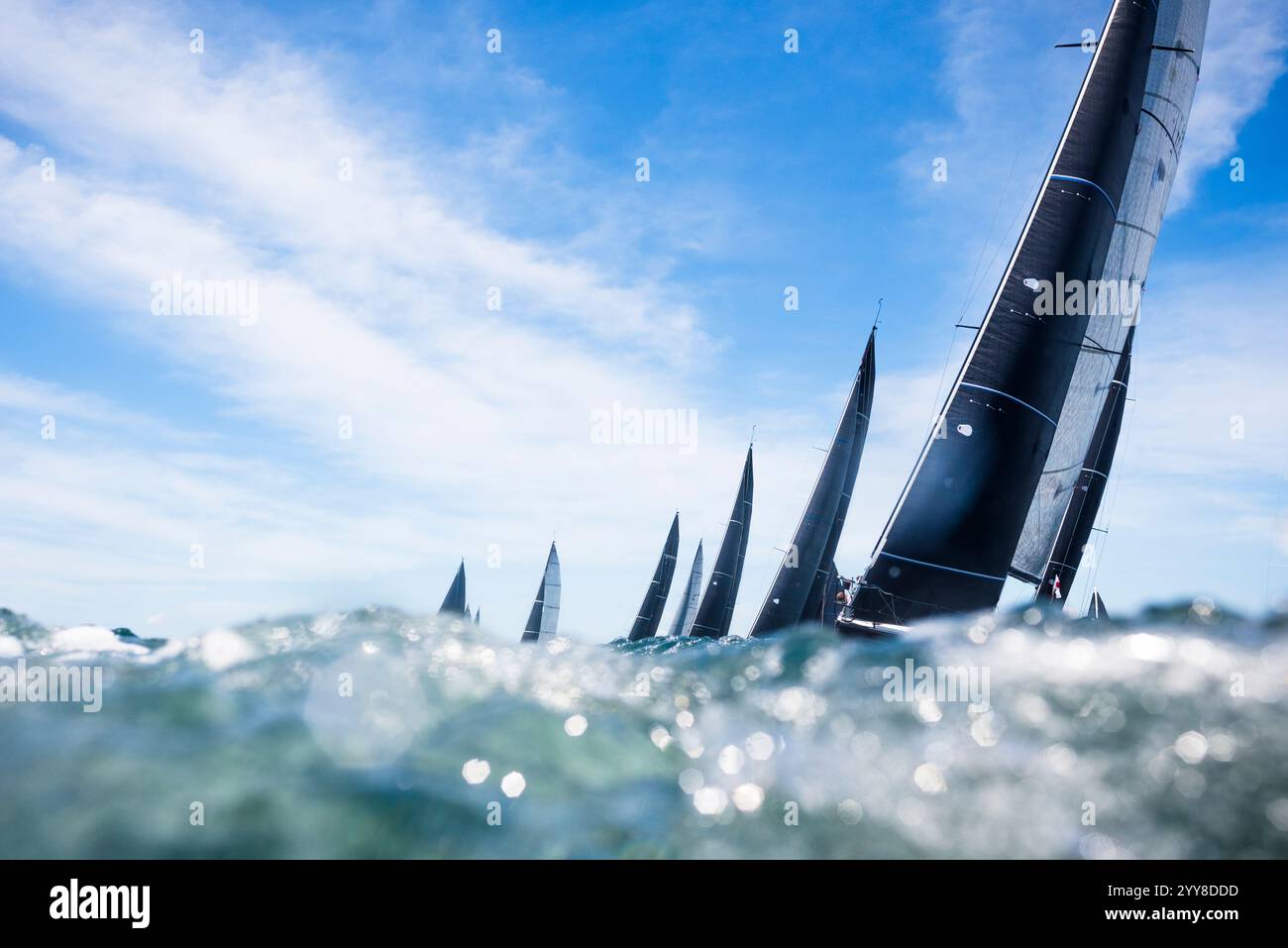 Boats sailing in the Block Island Race Week regatta Stock Photo - Alamy
