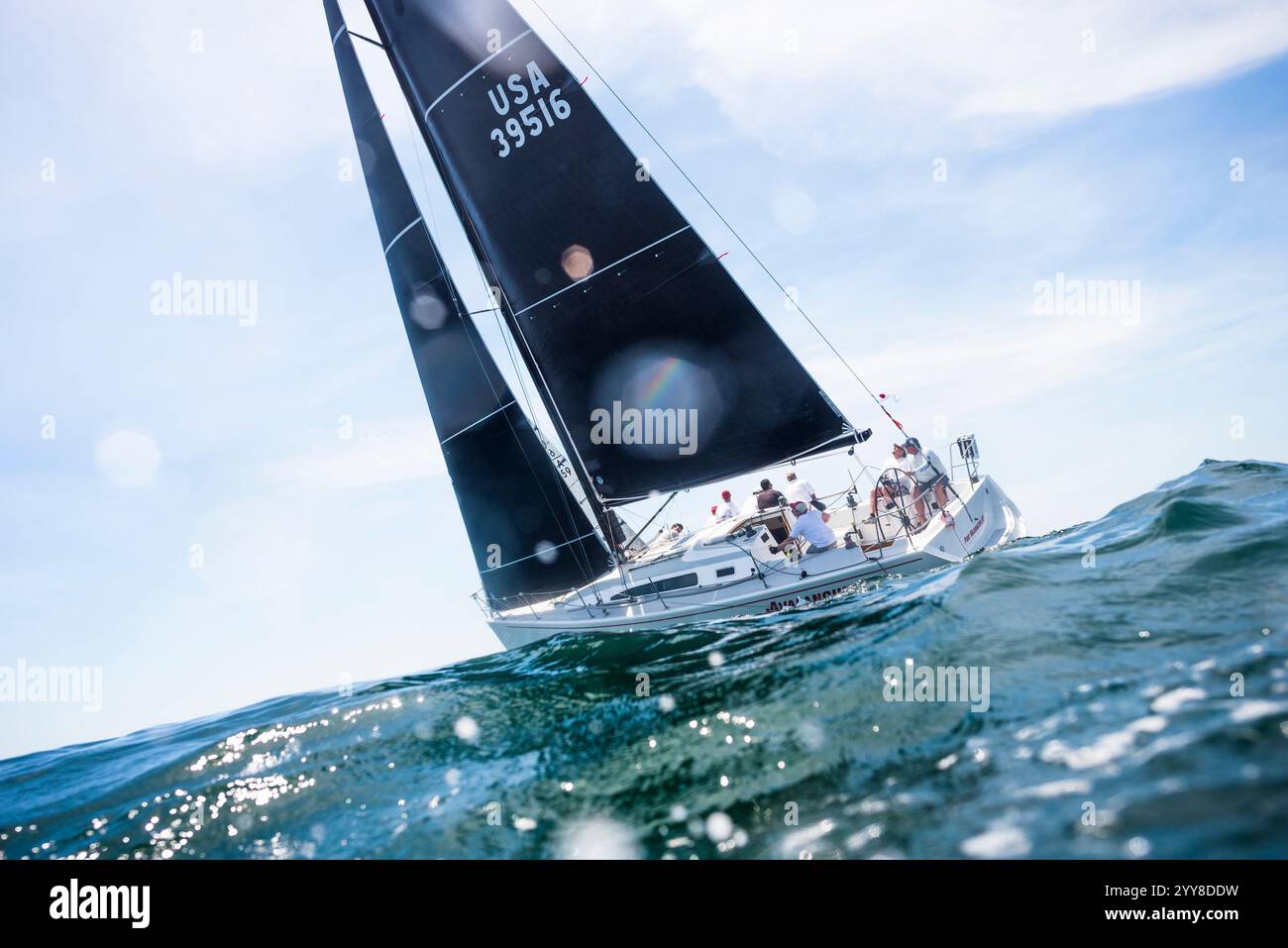 Boats sailing in the Block Island Race Week regatta Stock Photo - Alamy