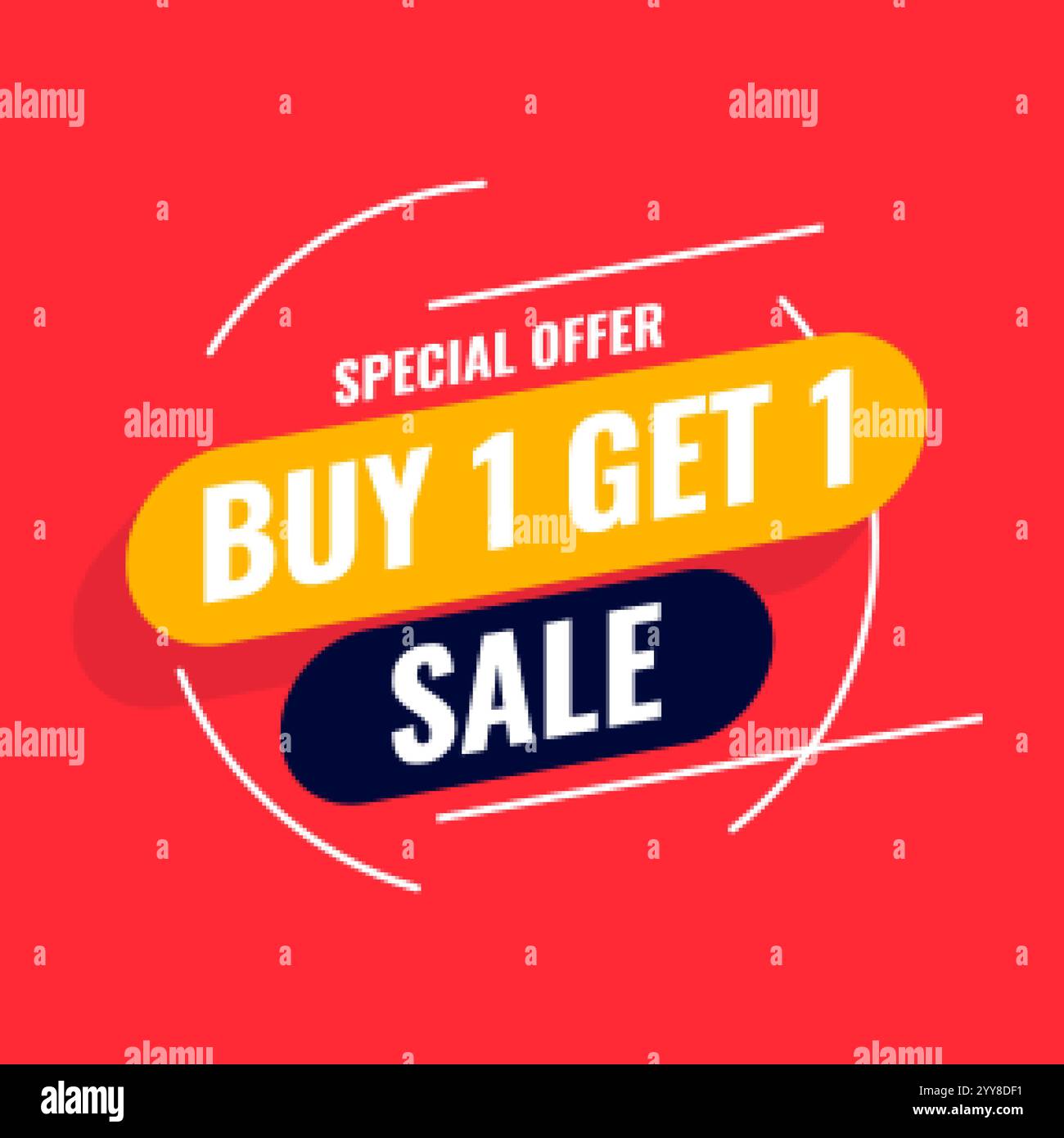 special offer buy one get one sale template Stock Vector Image & Art ...