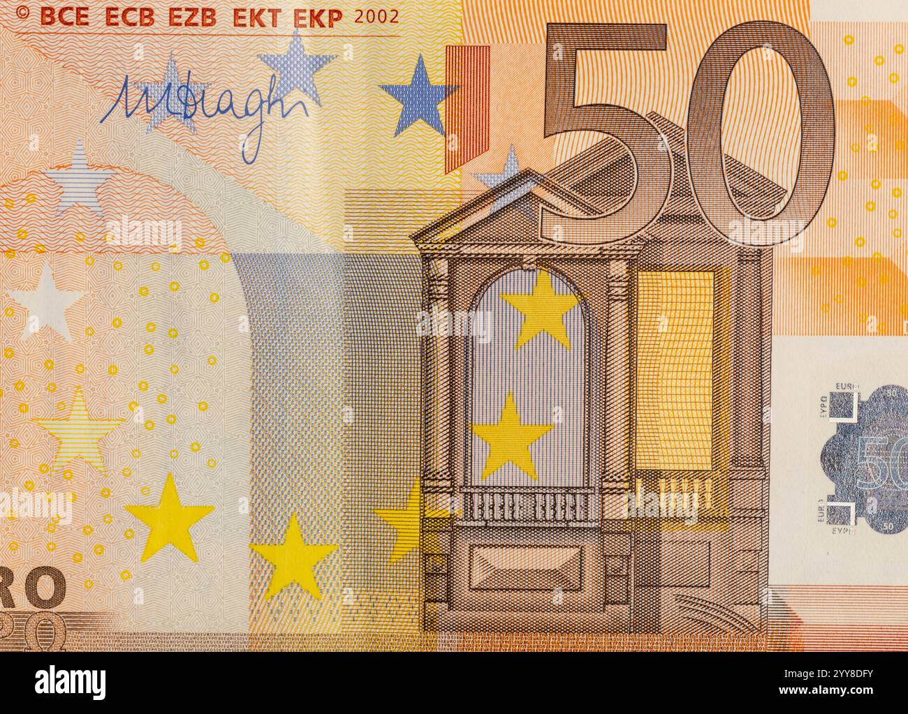 the new 50 euro, authentic fifty euro European Union close-up Stock ...