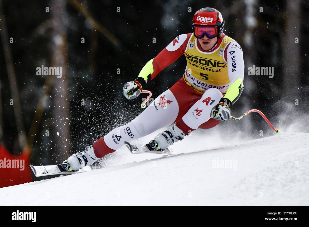 Austria's Stefan Babinsky speeds down the course during an alpine ski ...