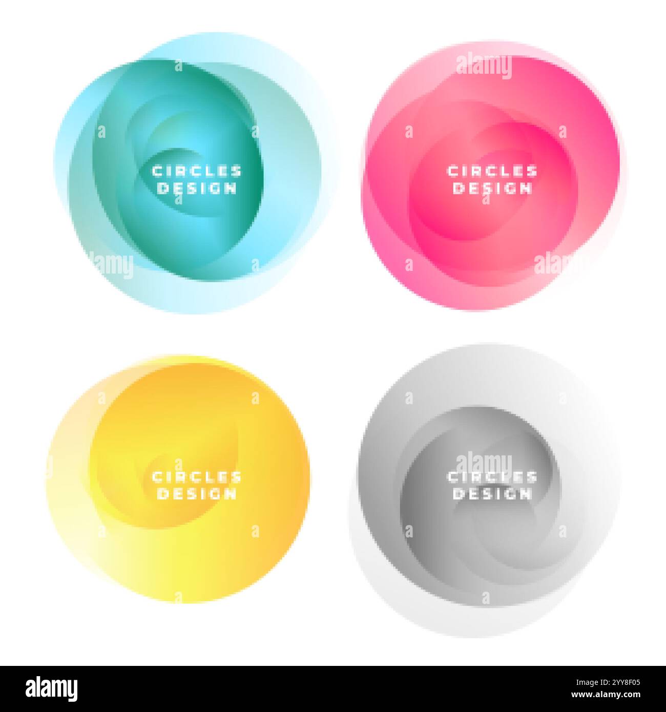 Vector colorful frame circles Cut Out Stock Images & Pictures - Alamy