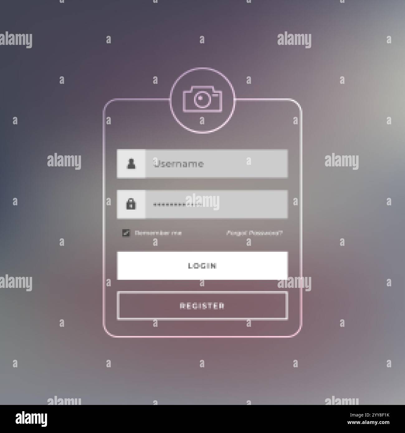 login page template in line style Stock Vector Image & Art - Alamy