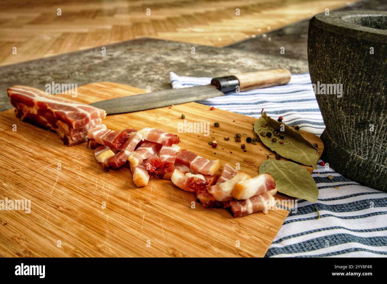 variety of butchered pork meats and cuts Stock Photo - Alamy