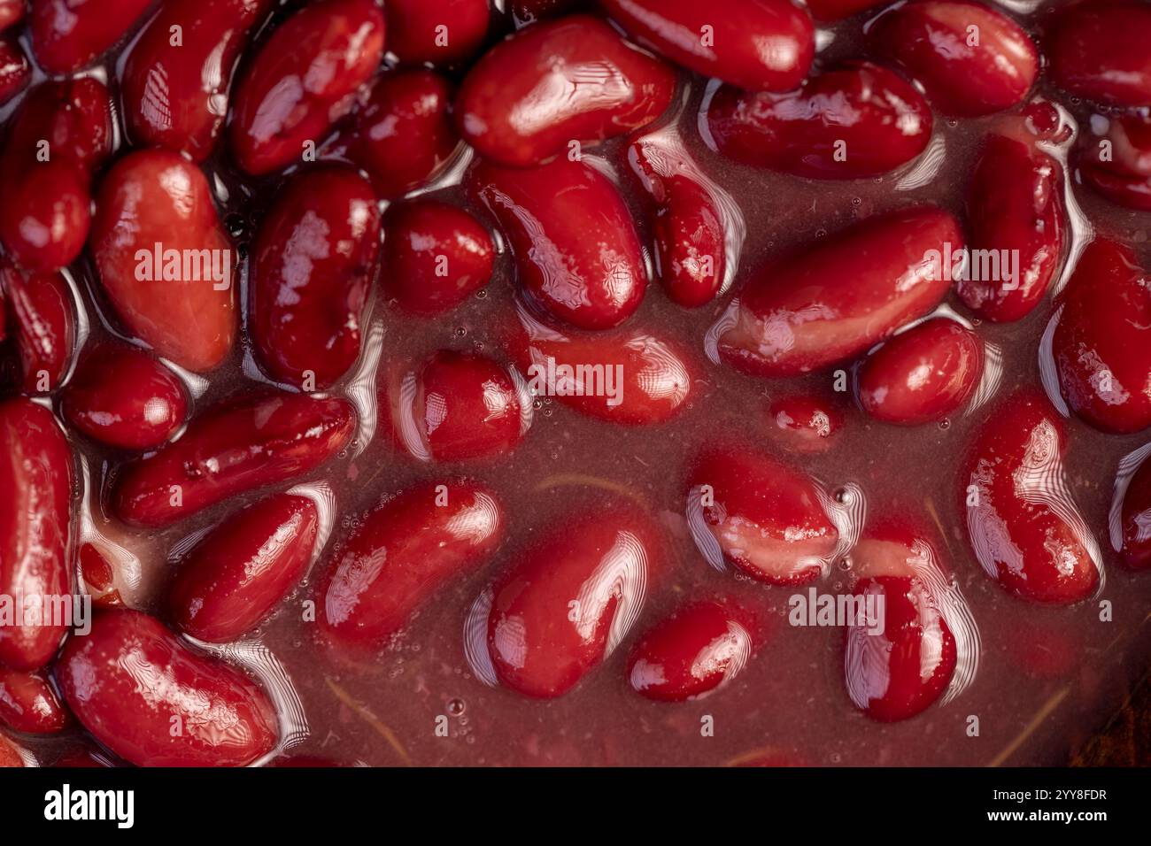 canned beans, open canned red beans in brine Stock Photo - Alamy