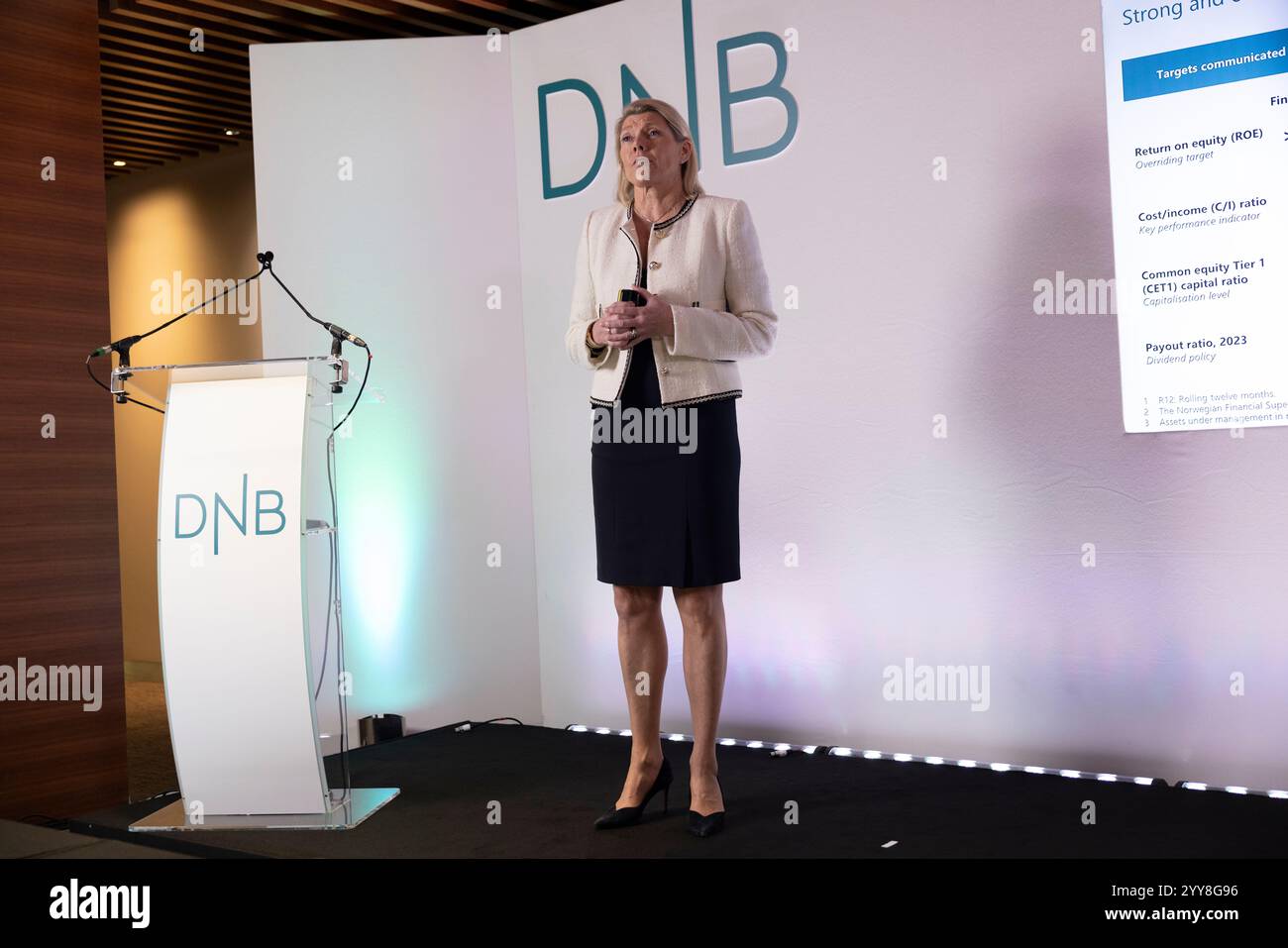 DNB's CEO Kjerstin Braathen attending the DNB’s Capital Markets Day ...