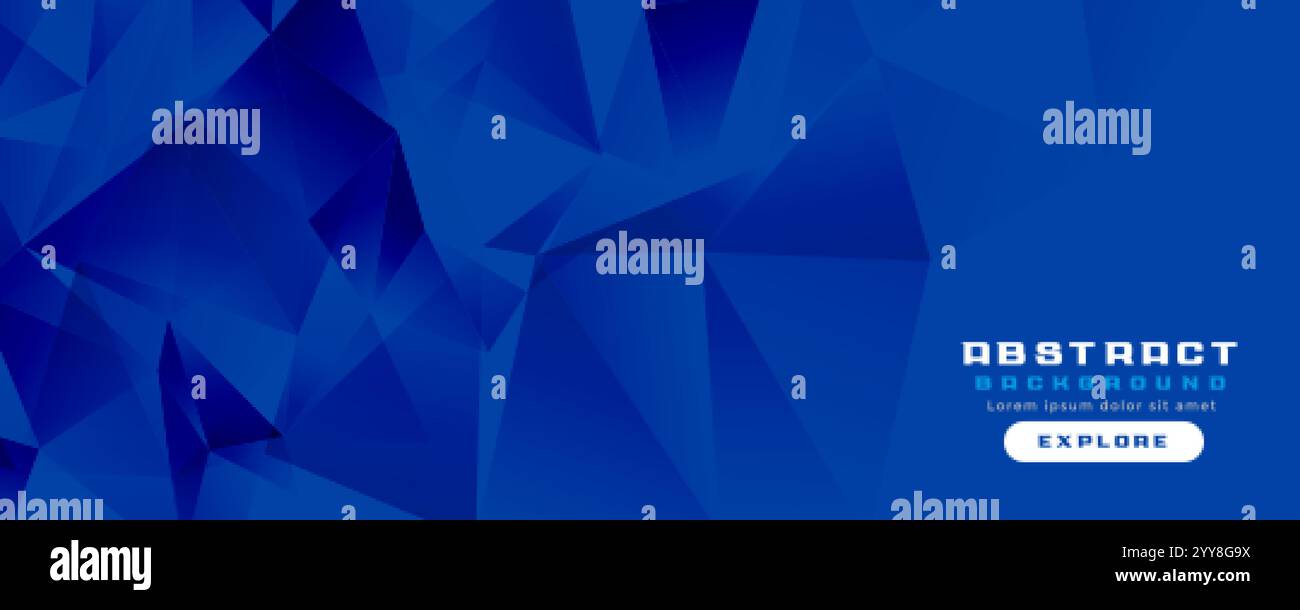 blue low poly wide banner design Stock Vector Image & Art - Alamy