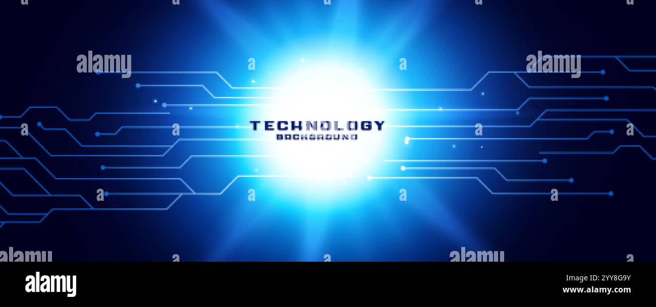 technology banner with circuit lines diagram Stock Vector Image & Art ...