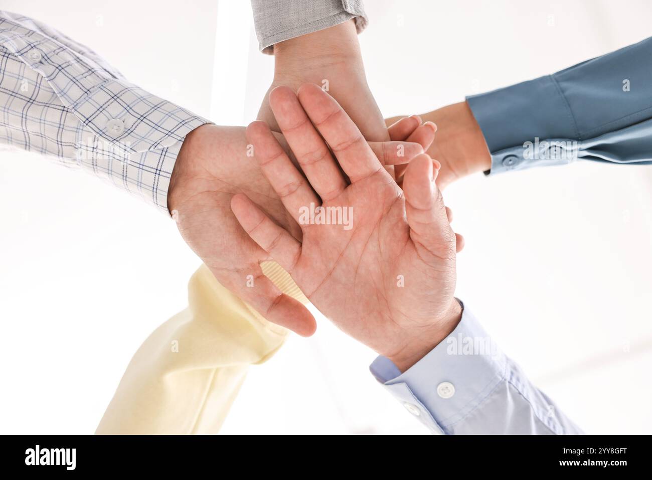 Bottom view young diverse people hi-res stock photography and images ...