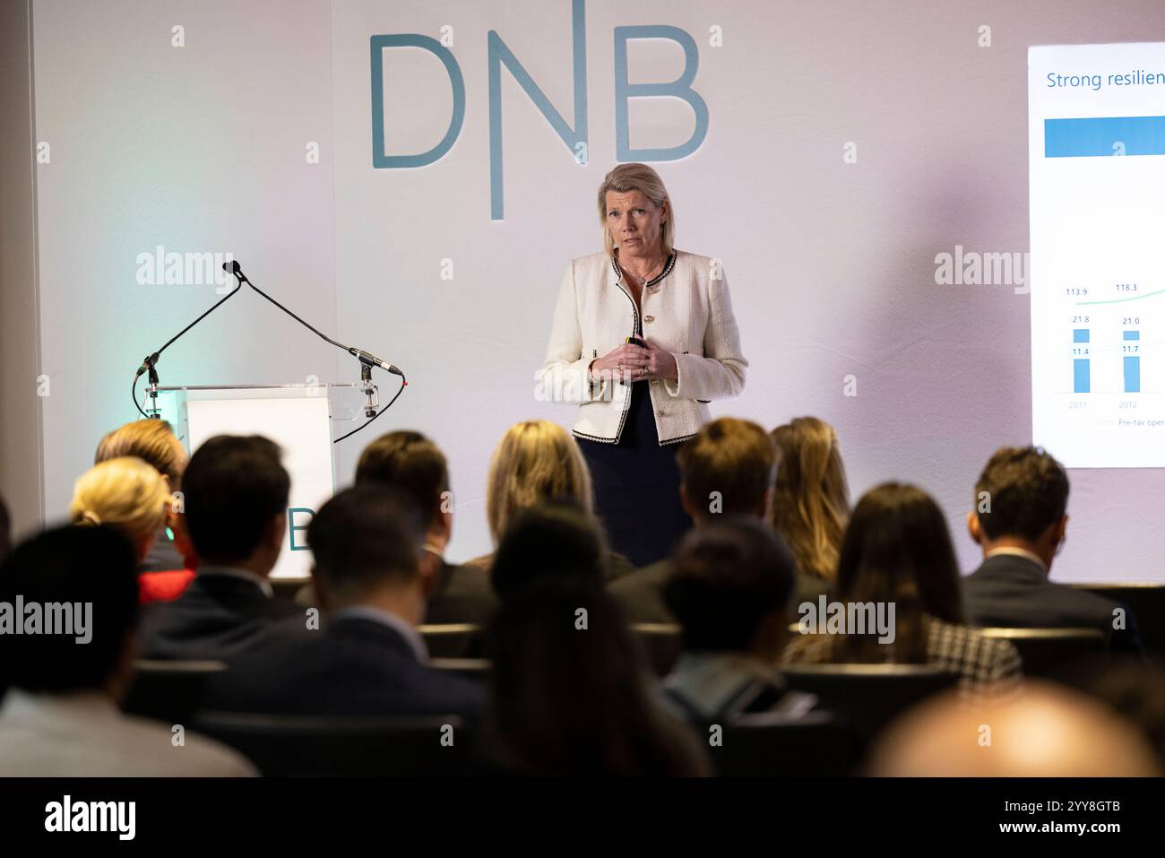 DNB's CEO Kjerstin Braathen giving her key note speech at DNB’s Capital ...