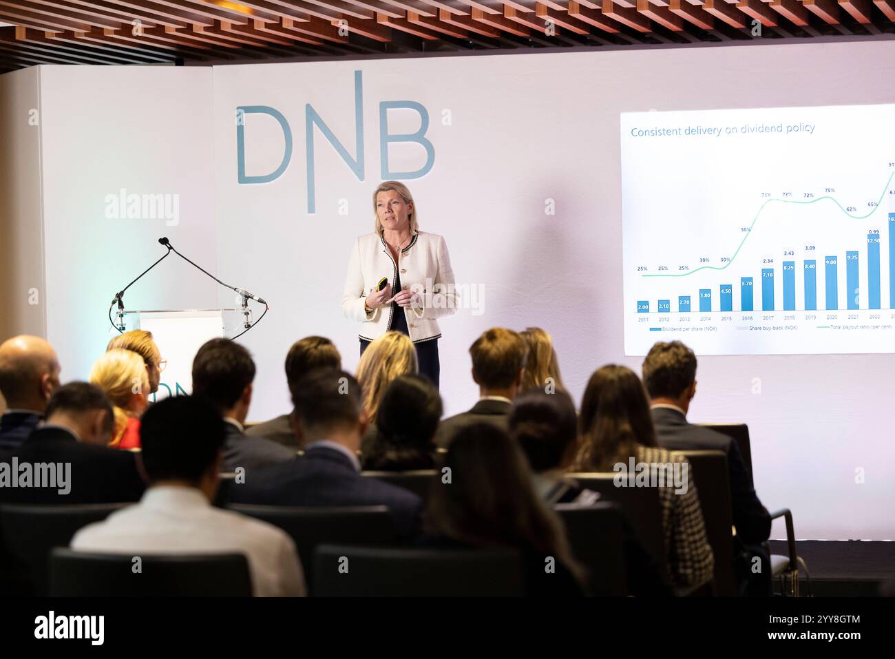 DNB's CEO Kjerstin Braathen giving her key note speech at DNB’s Capital ...