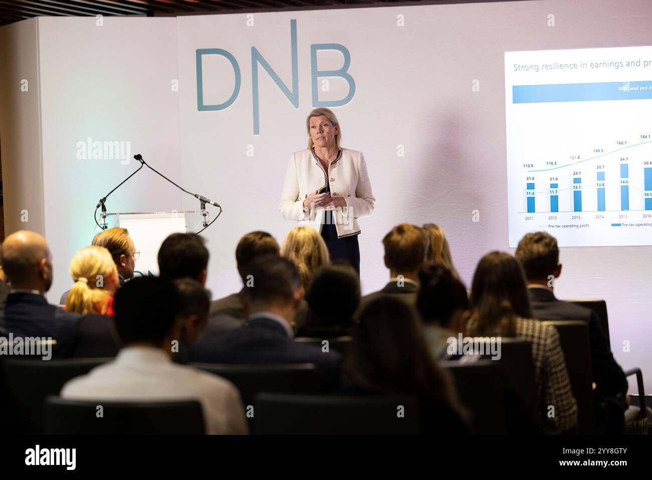 DNB's CEO Kjerstin Braathen giving her key note speech at DNB’s Capital ...