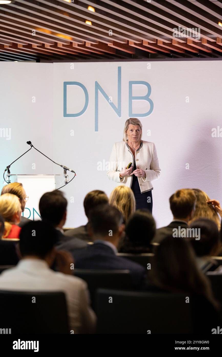 DNB's CEO Kjerstin Braathen giving her key note speech at DNB’s Capital ...