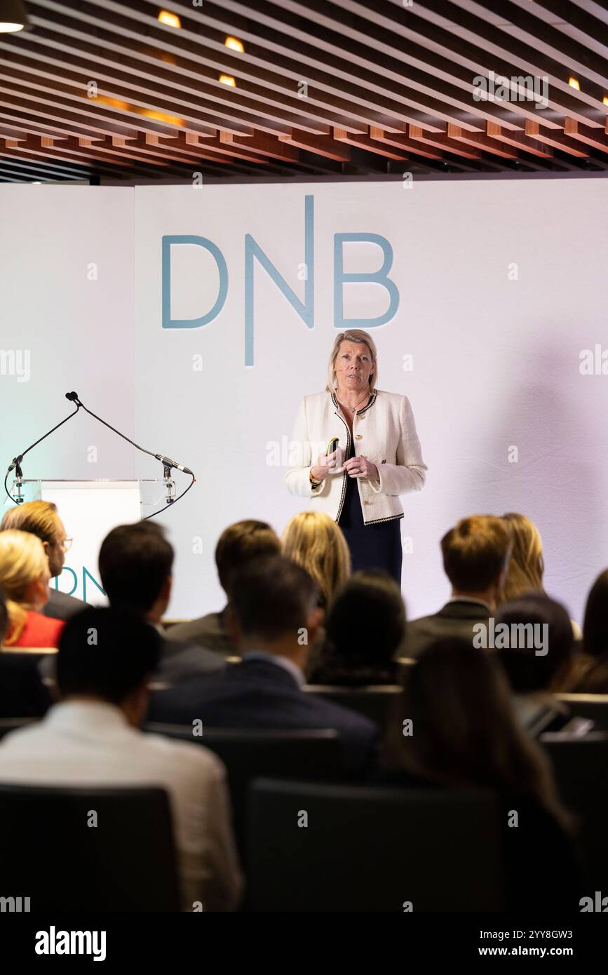 DNB's CEO Kjerstin Braathen giving her key note speech at DNB’s Capital ...