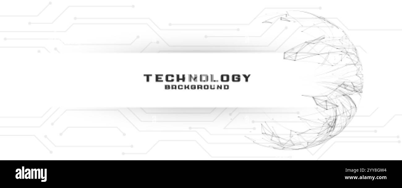 digital technology banner with circuit lines Stock Vector Image & Art ...