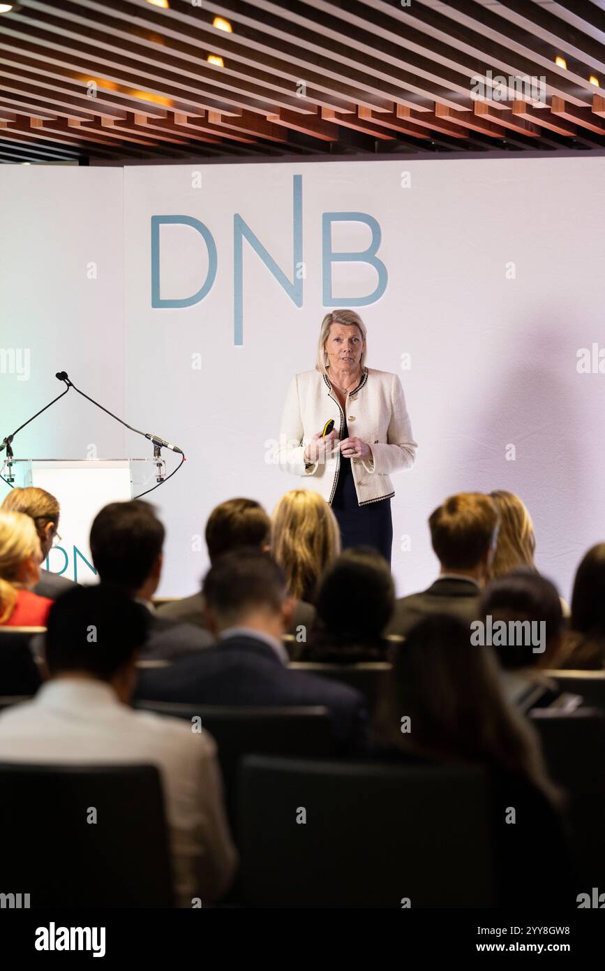 DNB's CEO Kjerstin Braathen giving her key note speech at DNB’s Capital ...