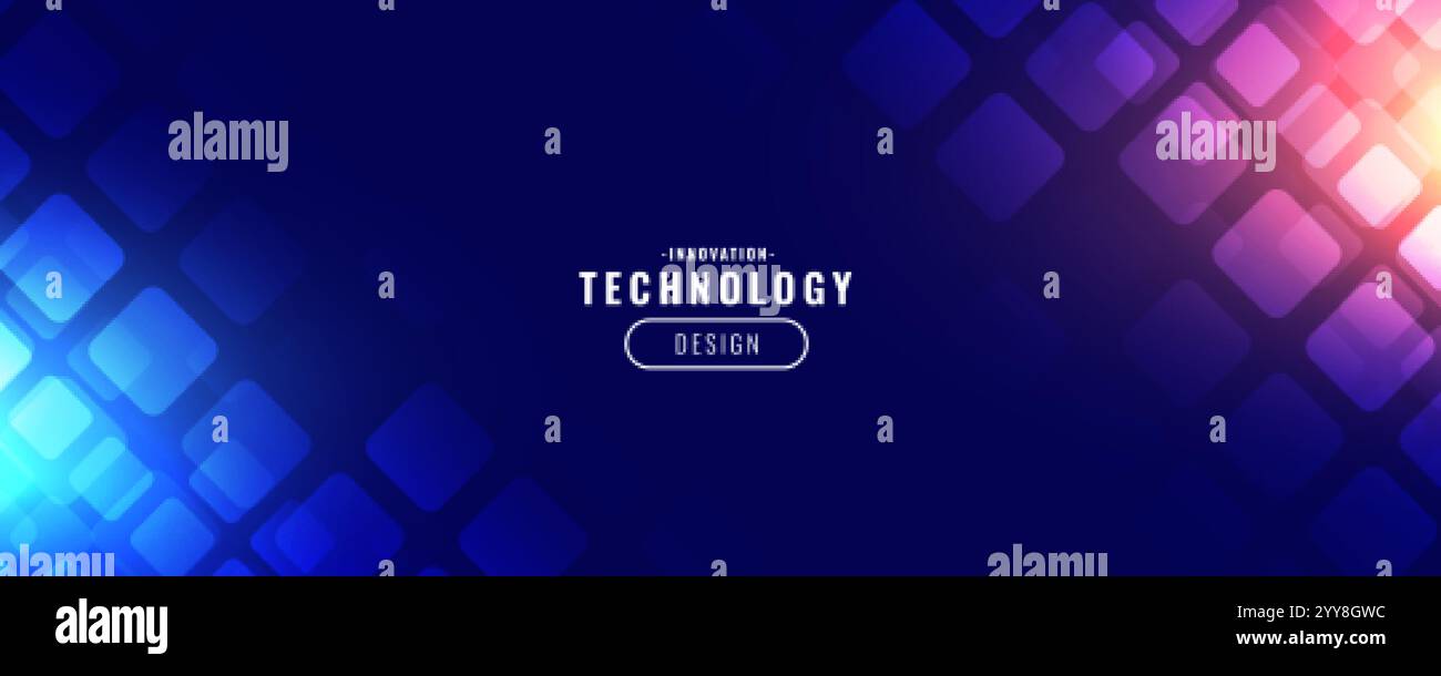 blue technology digital banner design Stock Vector Image & Art - Alamy
