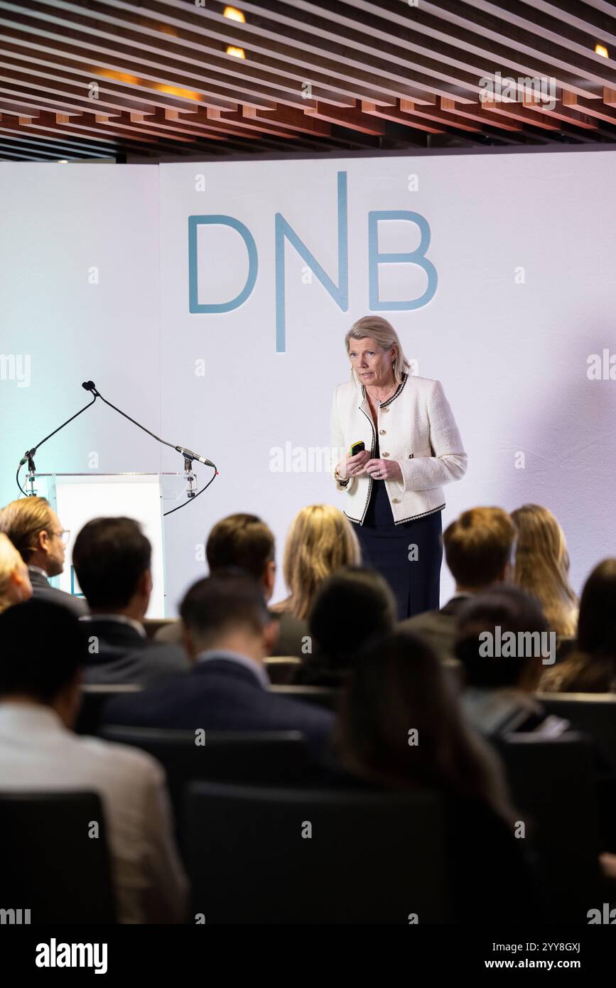 DNB's CEO Kjerstin Braathen giving her key note speech at DNB’s Capital ...
