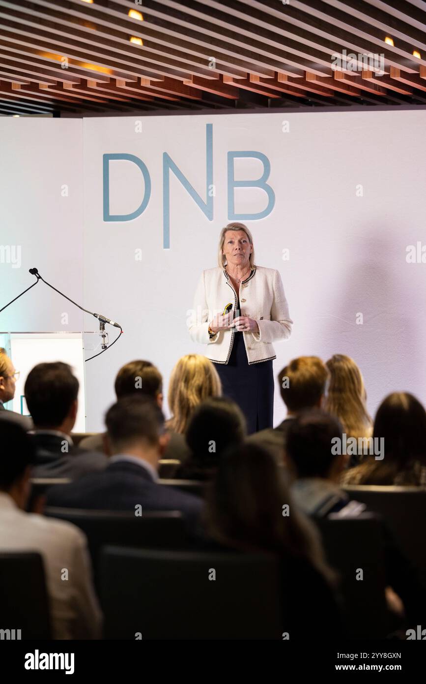 DNB's CEO Kjerstin Braathen giving her key note speech at DNB’s Capital ...