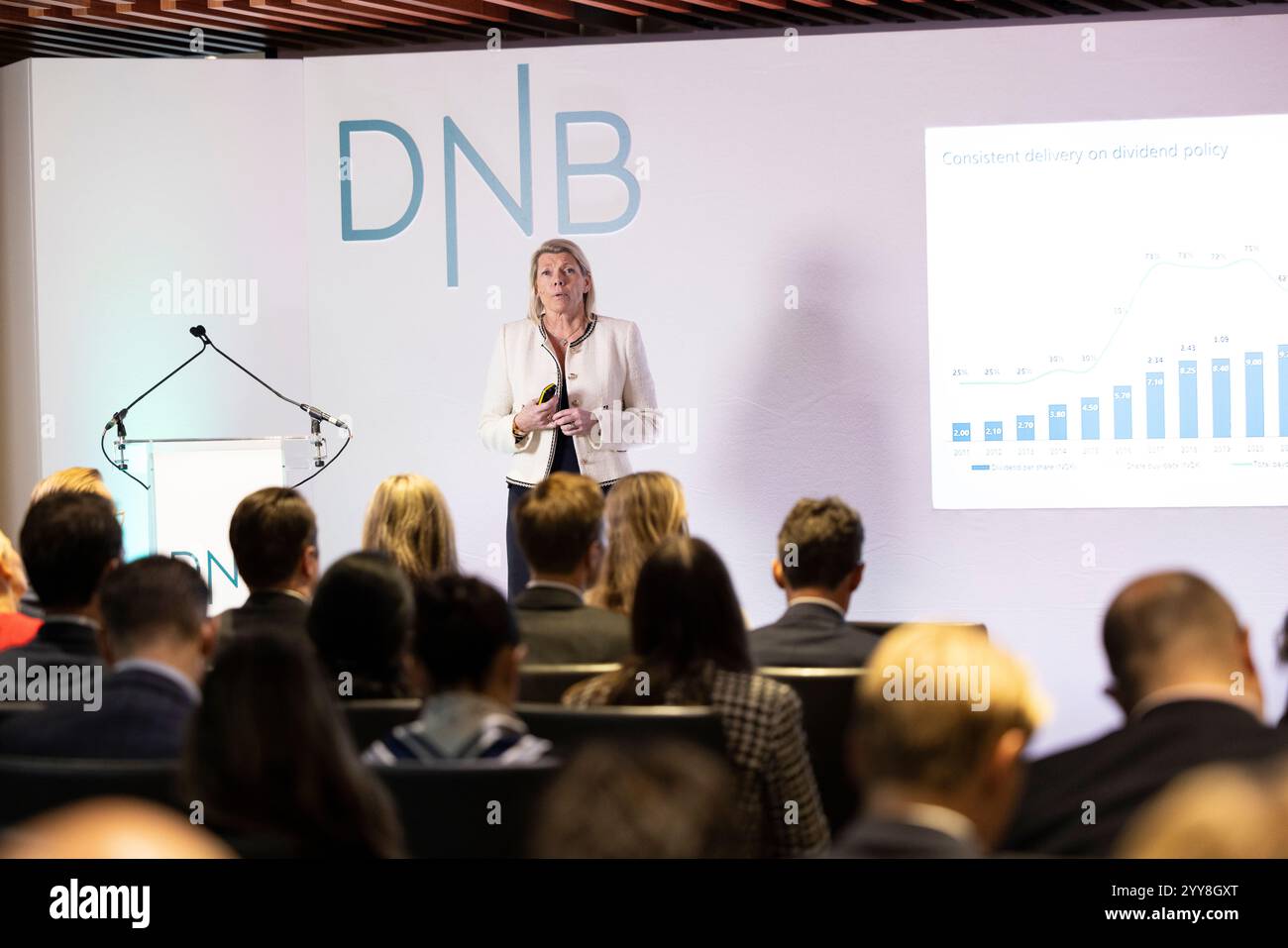 DNB's CEO Kjerstin Braathen giving her key note speech at DNB’s Capital ...