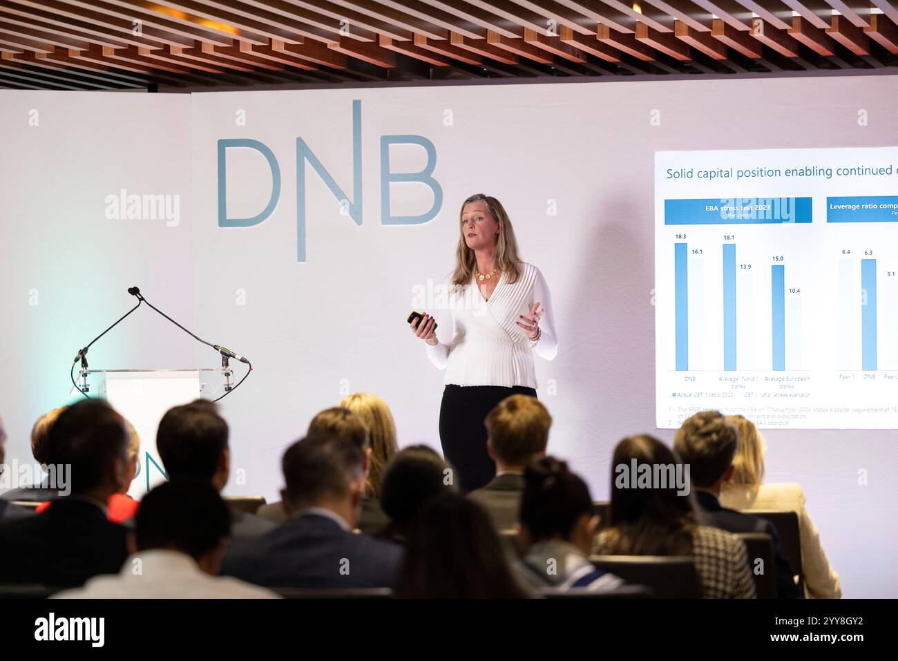 Ida Lerner, DNB's Chief Finance Officer (CFO) gives her key note speech ...