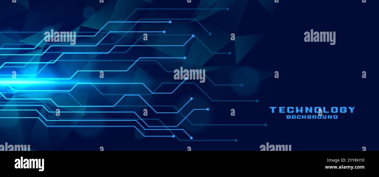 digital circuit lines technology banner design Stock Vector Image & Art ...