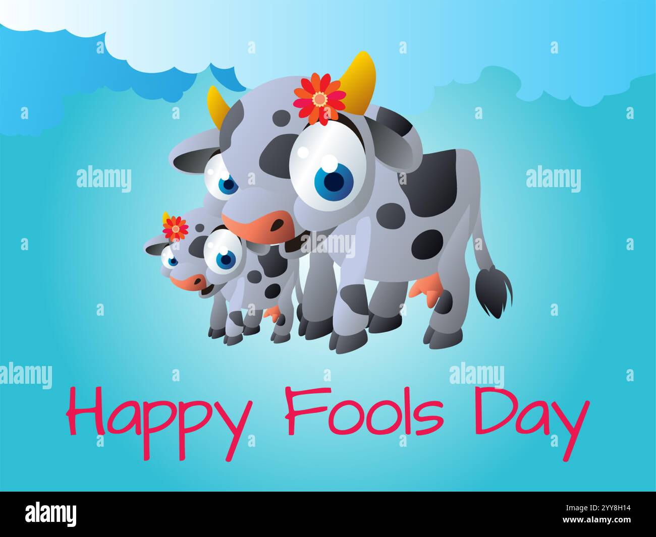 1 cows Stock Vector Images - Alamy